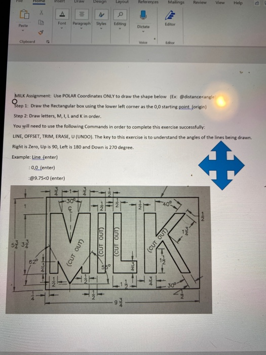 Solved Draw Design Layout References Mailings Review View