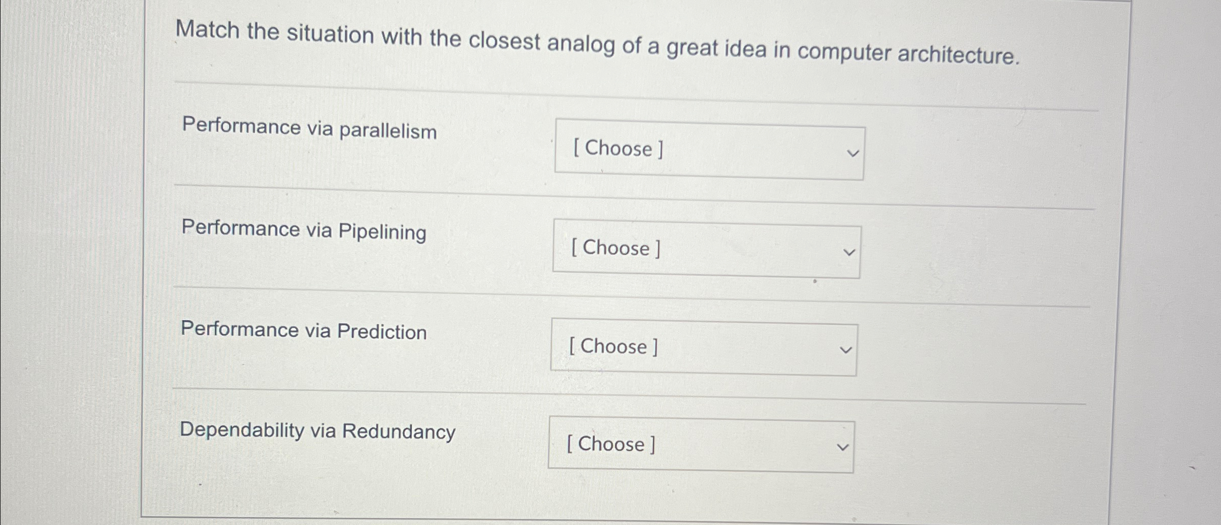 Solved Match the situation with the closest analog of a | Chegg.com