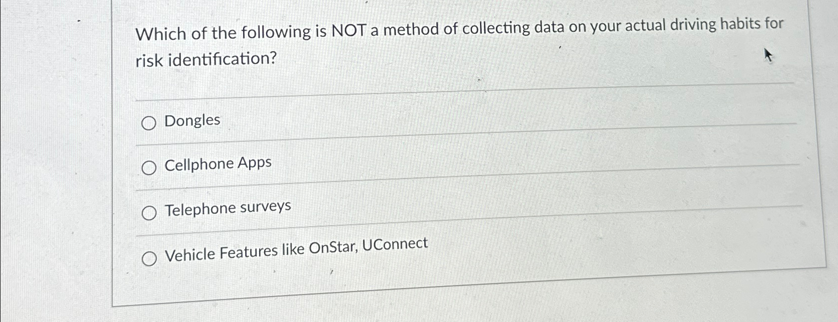 Solved Which of the following is NOT a method of collecting | Chegg.com