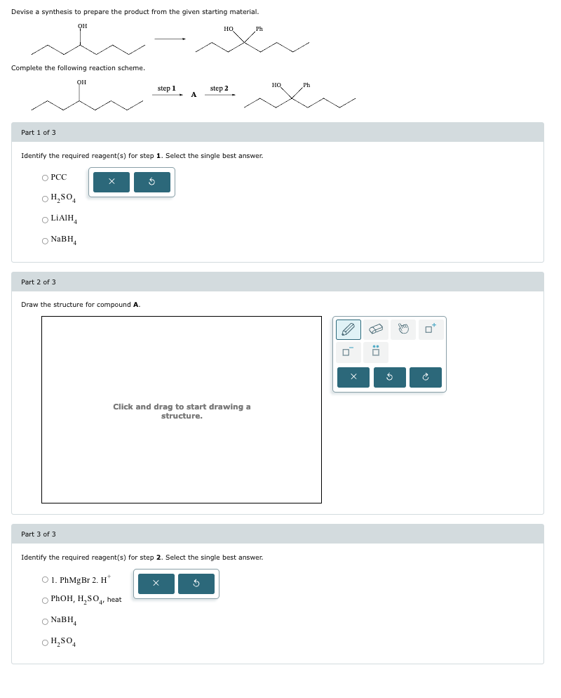 Solved Complete the following reaction scheme.Part | Chegg.com