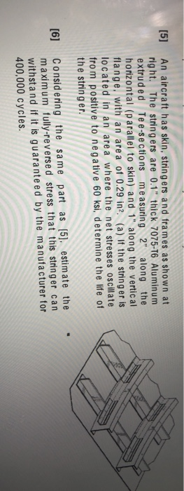 [5] An aircraft has skin, stringers and frames as | Chegg.com