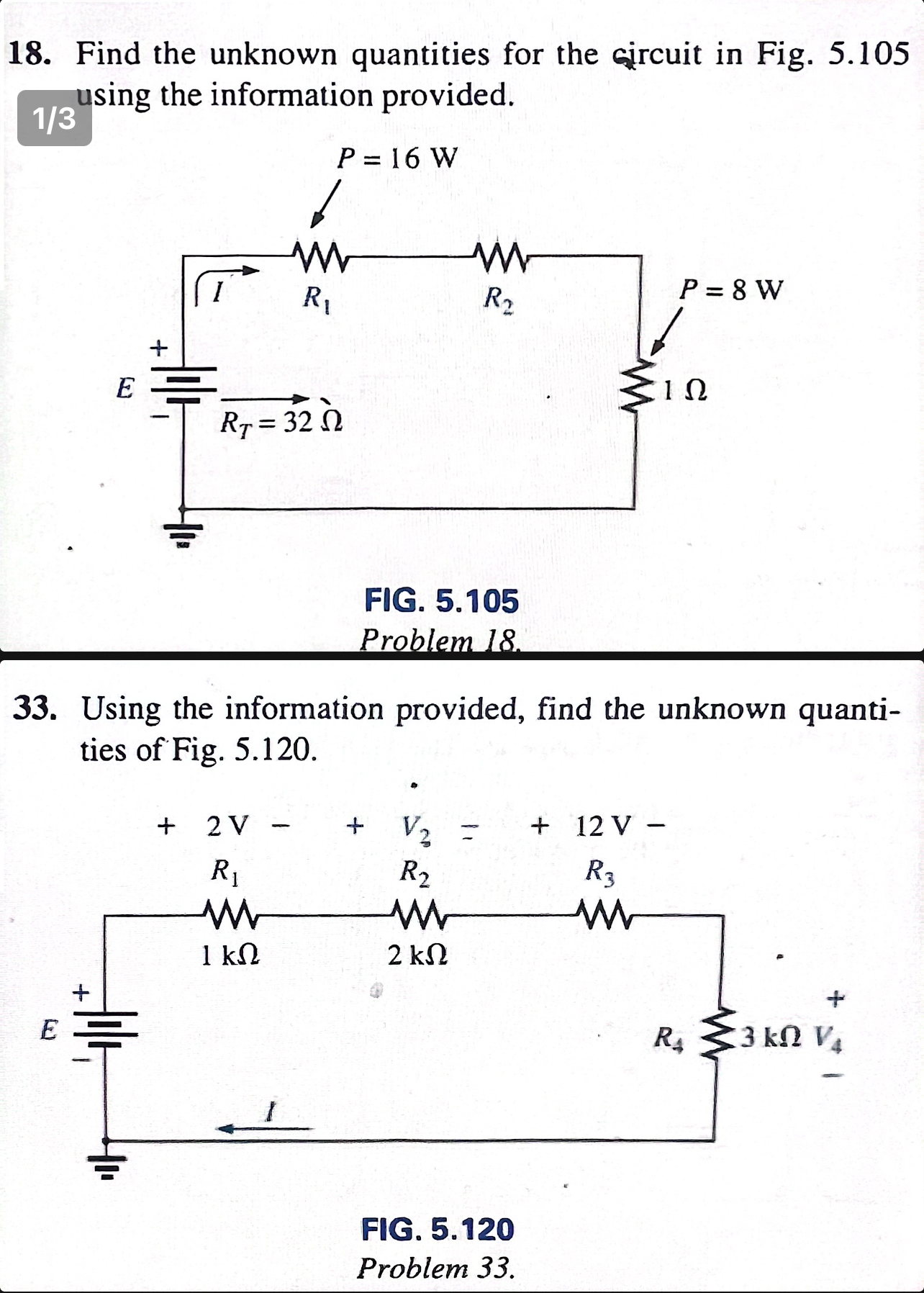 Solved Find the unknown quantities for the circuit in Fig. | Chegg.com