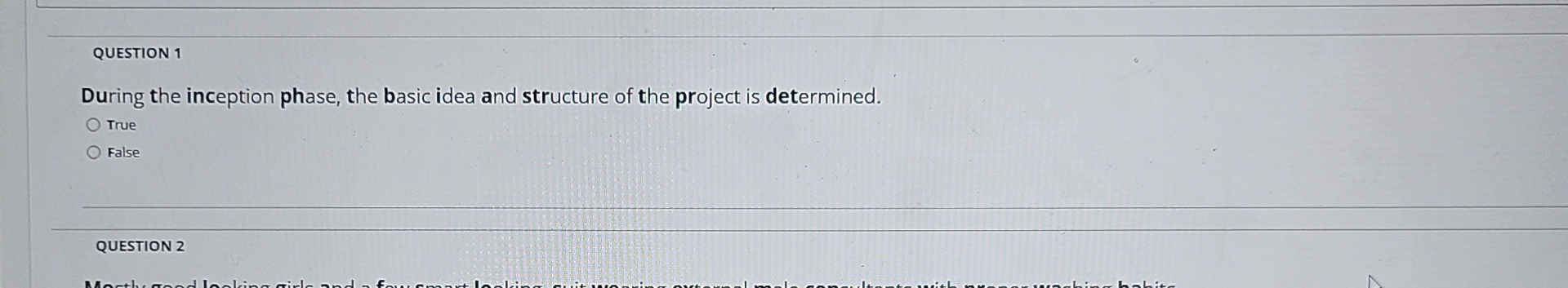 Solved QUESTION 1During the inception phase, the basic idea | Chegg.com