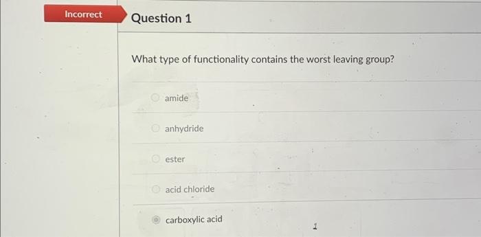 Solved What type of functionality contains the worst leaving | Chegg.com