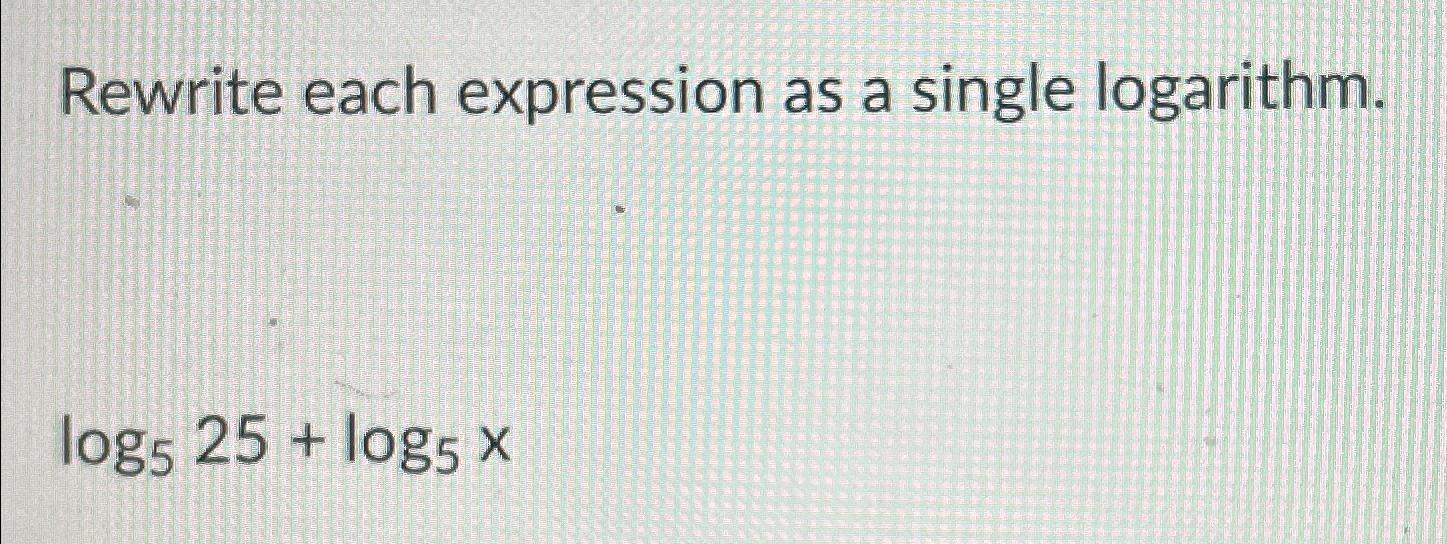 Solved Rewrite each expression as a single | Chegg.com