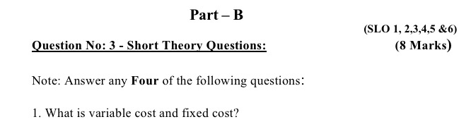 Solved Part-B Question No: 3 - Short Theory Questions: (SLO | Chegg.com