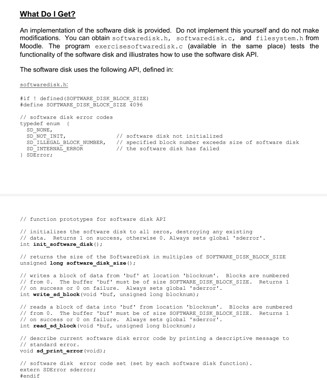 Solved filesystem.h: \#if ! defined (_FILESYSTEM_4103_H__) | Chegg.com