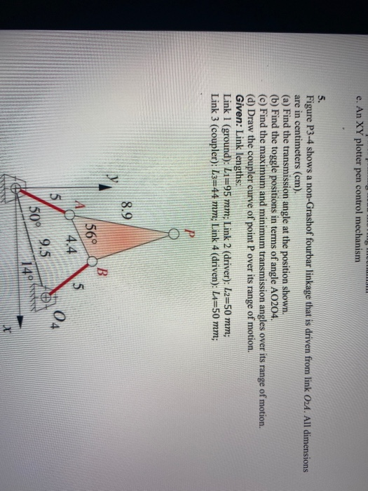 Solved e. An XY plotter pen control mechanism 5. Figure P3-4 | Chegg.com