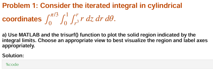 Solved Problem 1: Consider the iterated integral in | Chegg.com