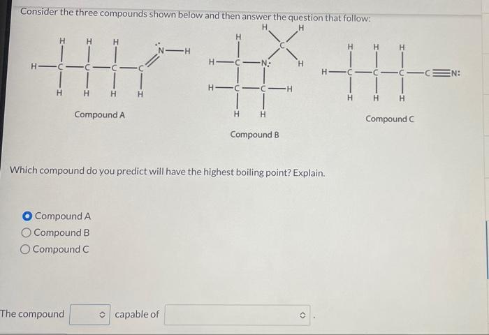 Solved Consider the three compounds shown below and then | Chegg.com
