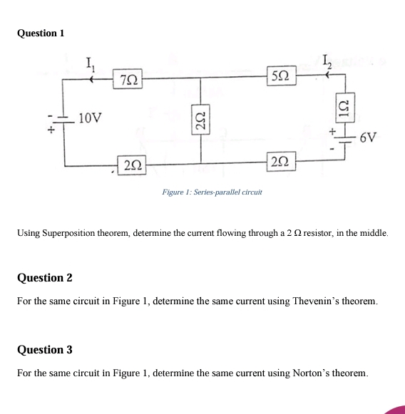 Solved Question 1Figure 1: Series-parallel circuitUsing | Chegg.com