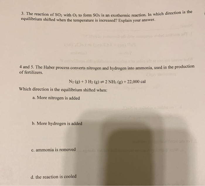 Solved 3. The reaction of SO2 with O2 to form SO3 is an | Chegg.com