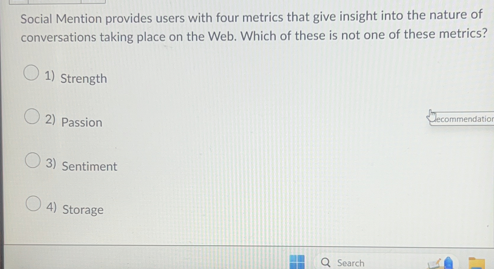 Solved Social Mention provides users with four metrics that | Chegg.com