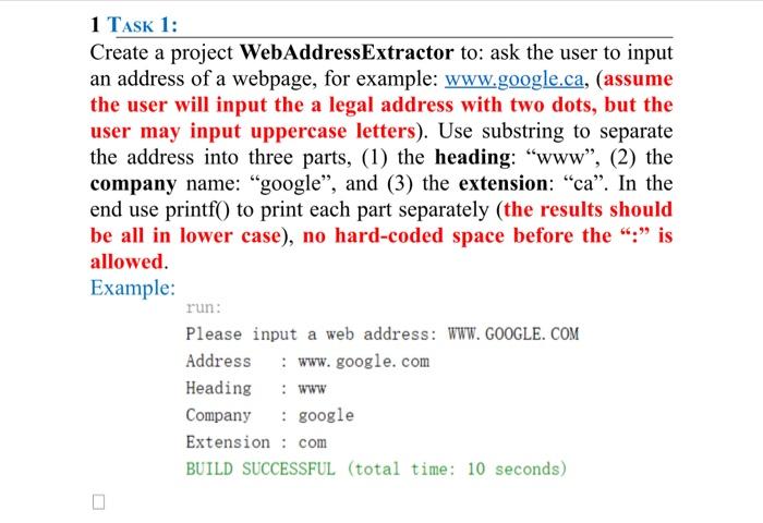 Solved how can I code this using IndexOf for do the | Chegg.com