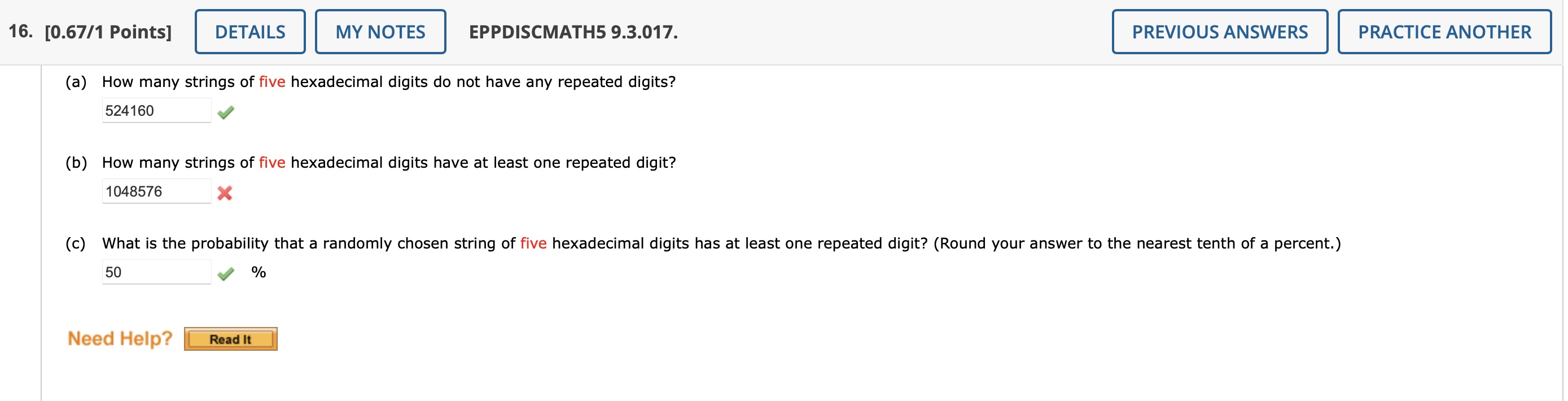 Solved A ﻿how Many Strings Of Five Hexadecimal Digits Do