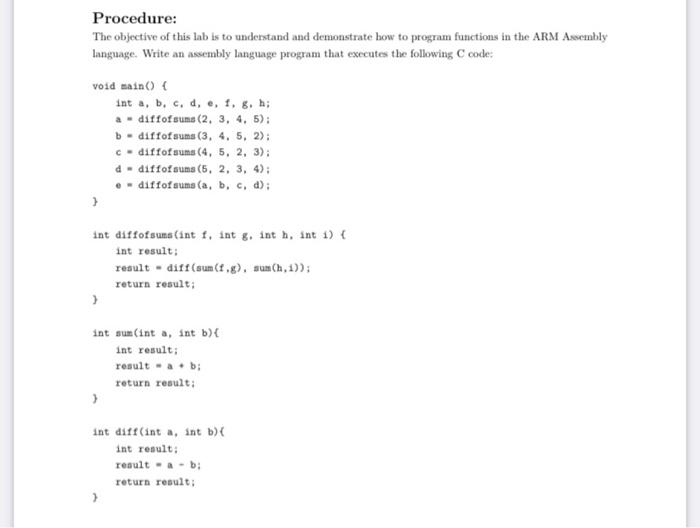 Solved Procedure: The objective of this lab is to understand | Chegg.com