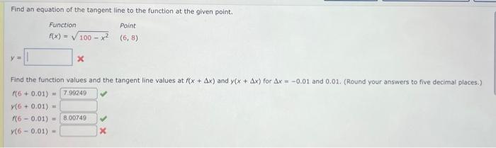 Solved Find an equation of the tangent line to the function | Chegg.com