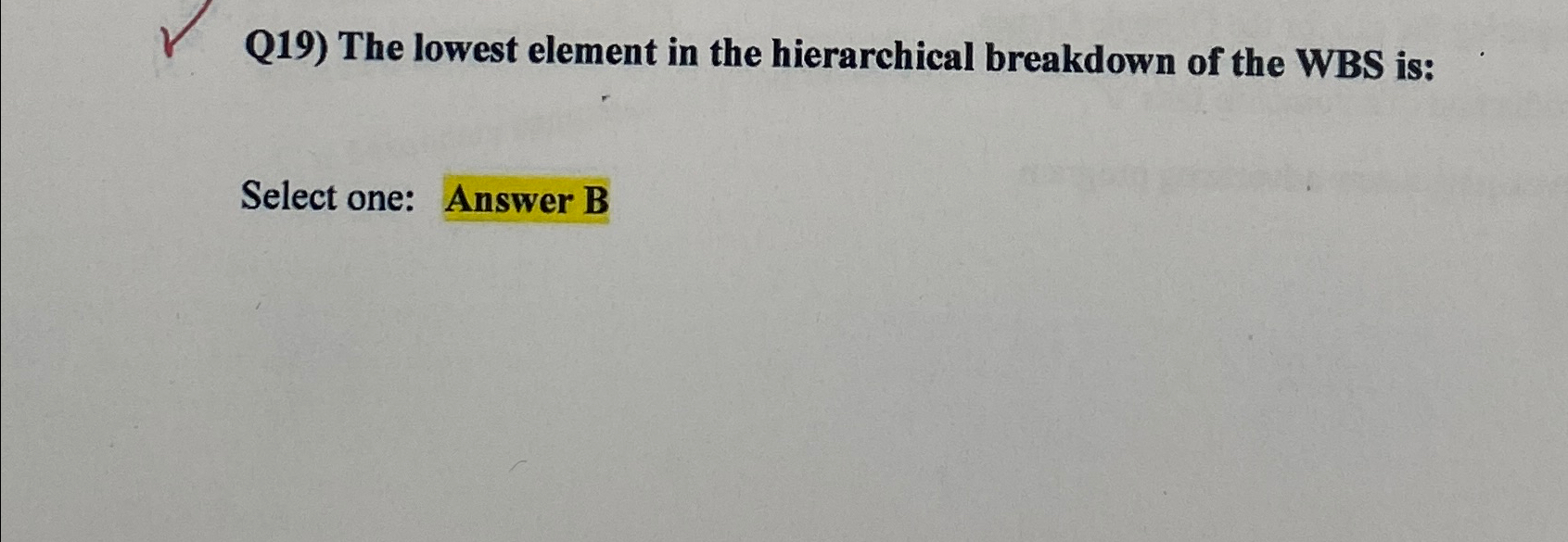 Solved Q19) ﻿The lowest element in the hierarchical | Chegg.com