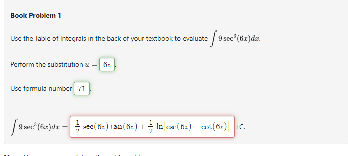 Solved Book Problem 1Use the Table of Integrals in the back | Chegg.com