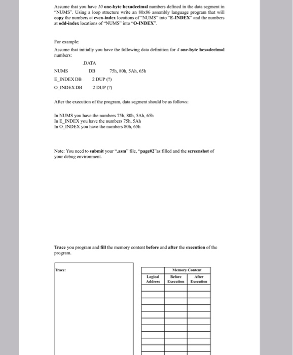 Solved Assume that you have 10 one-byte hexadecimal numbers | Chegg.com