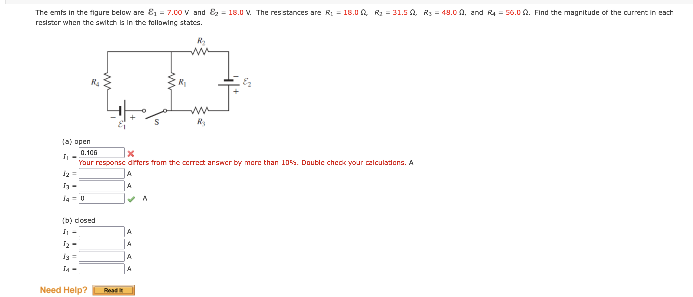 Solved resistor when the switch is in the following | Chegg.com