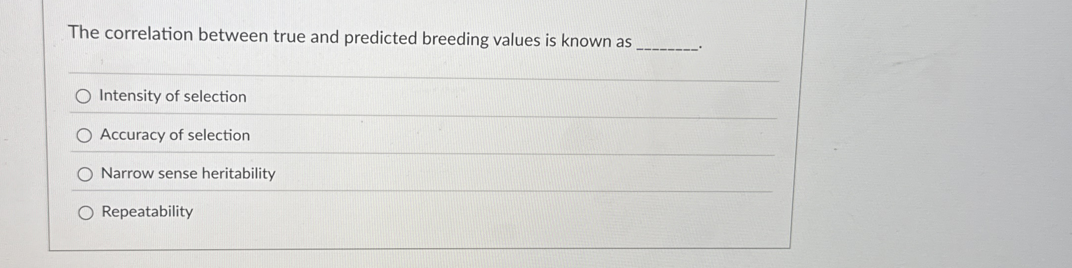 Solved The correlation between true and predicted breeding | Chegg.com