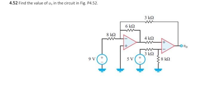 Solved 4.52 Find the value of U0 in the circuit in Fig. | Chegg.com