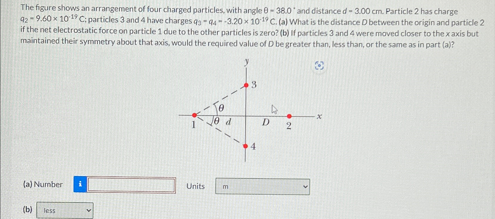 Solved The figure shows an arrangement of four charged | Chegg.com