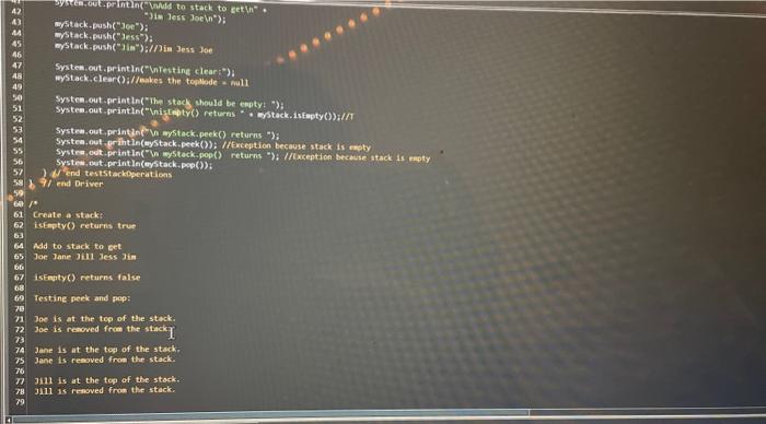 Solved A driver that demonstrates the class LinkedStack. | Chegg.com