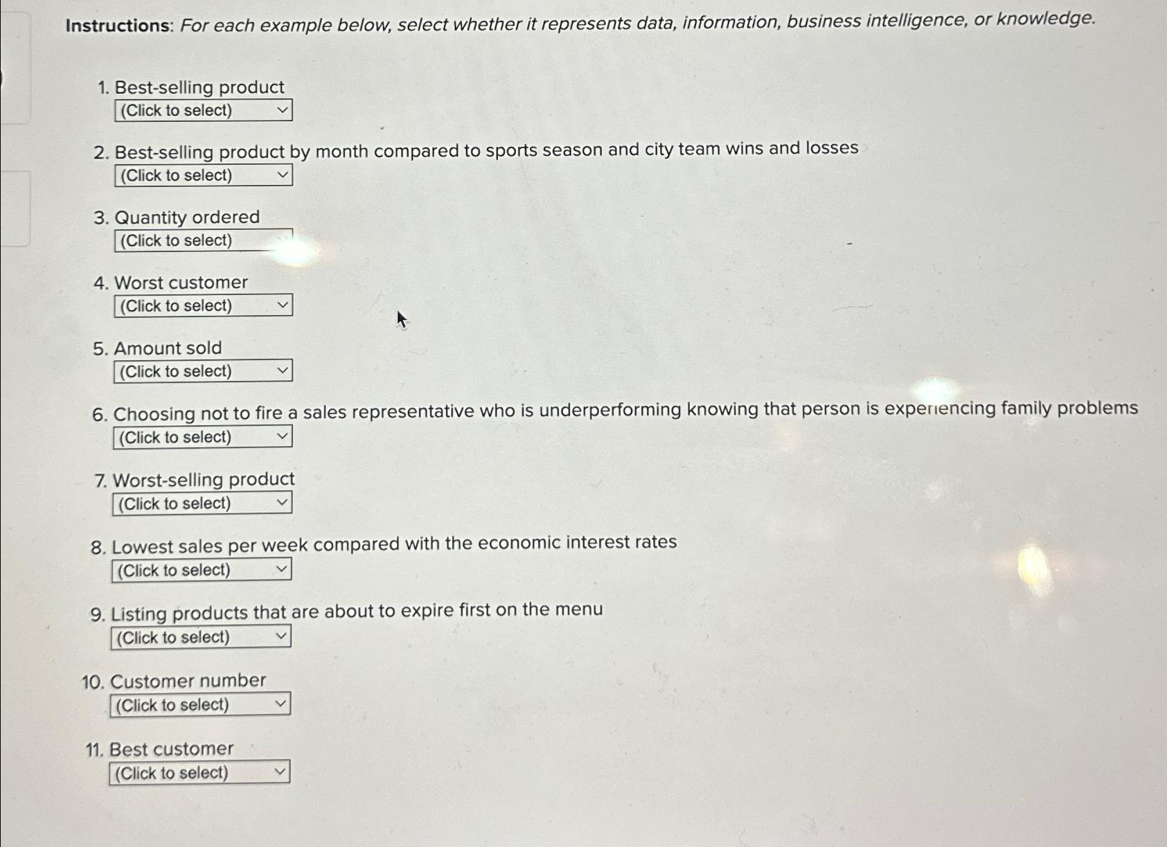 Solved Instructions: For each example below, select whether | Chegg.com