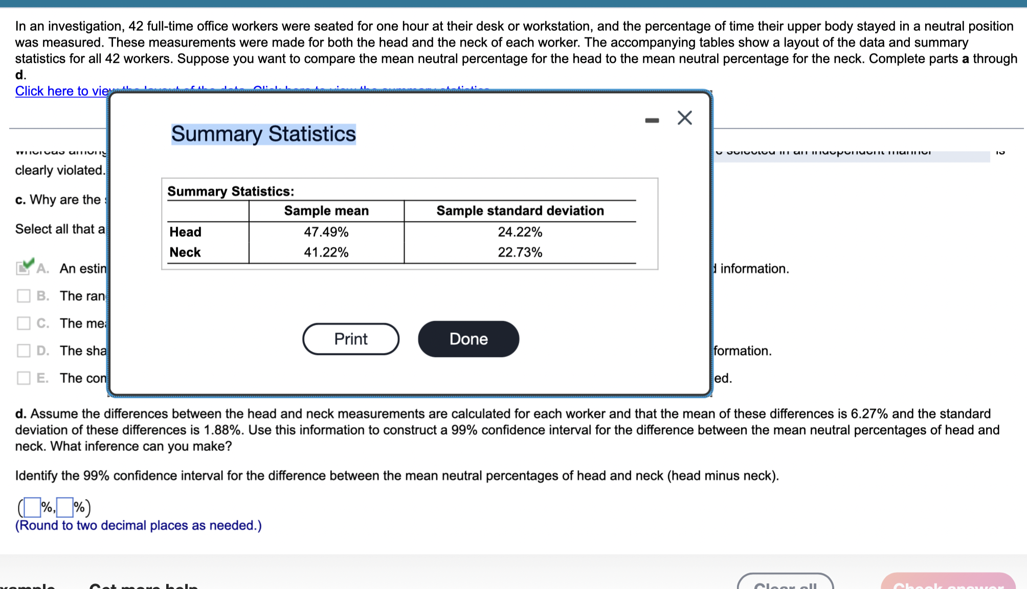 Solved clearly violated.c. ﻿Why are the summary statistics | Chegg.com