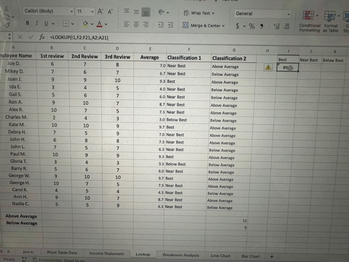 Solved EXERCISE 8: USING "LOOKUP" AND "COUNTIF" FUNCTIONS TO | Chegg.com
