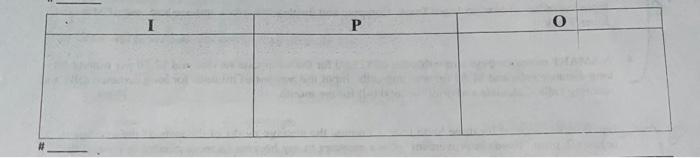 Use an IPO sheet for these 2 questions to answer | Chegg.com