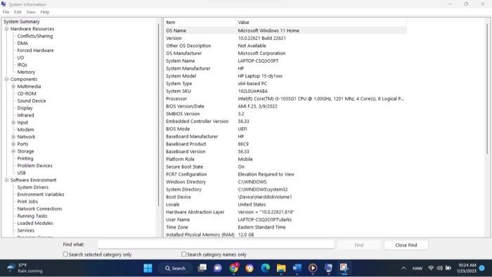 Solved In Section 1, you will provide the specifications of | Chegg.com