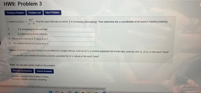 Solved HW9: Problem 3 Previous Problem Problem List Next | Chegg.com
