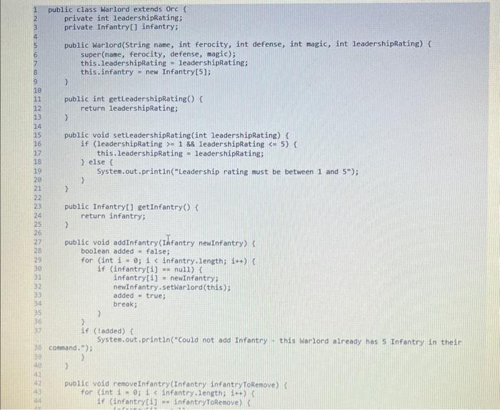 Solved public abstract void attack (Monster opponent): | Chegg.com