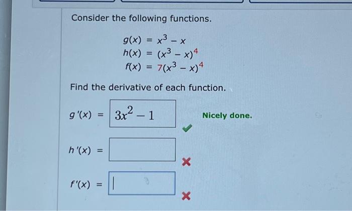 Solved Consider the following functions. | Chegg.com