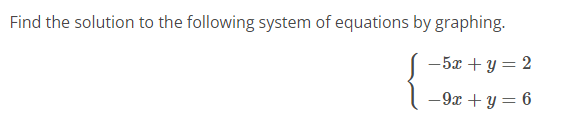 Solved Find The Solution To The Following System Of Chegg