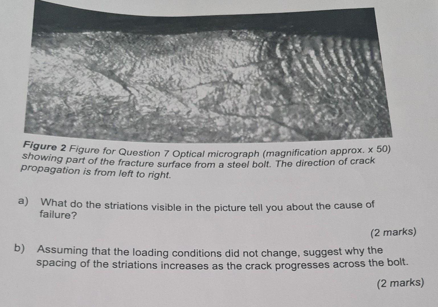 Solved rigure 2 Figure for Question 7 Optical micrograph | Chegg.com