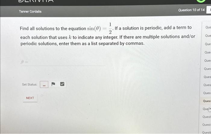 Solved Find all solutions to the equation sin(θ)=21. If a | Chegg.com