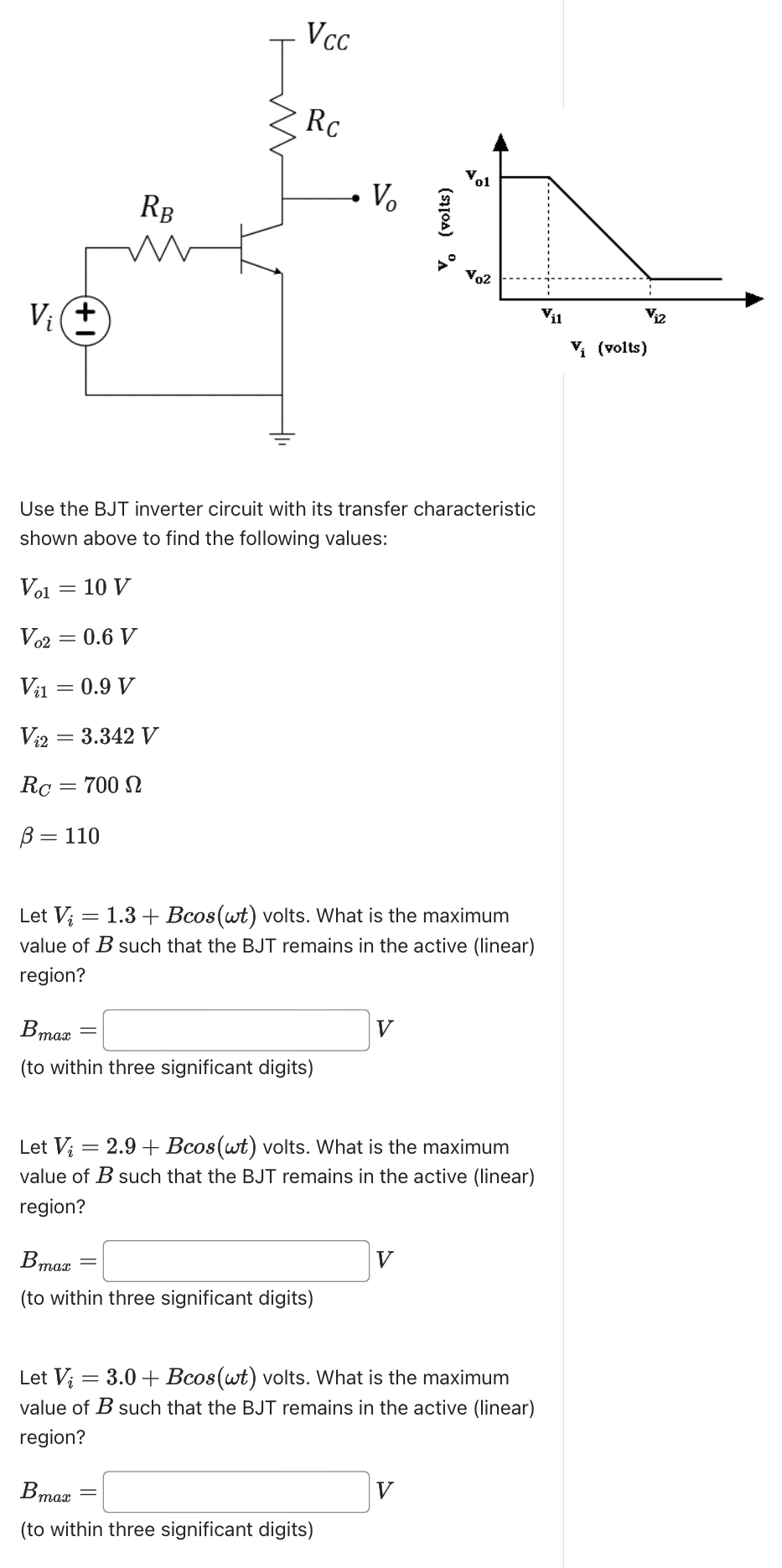 Solved Use the BJT inverter circuit with its transfer | Chegg.com Solved Use the BJT inverter circuit with its transfer | Chegg.com