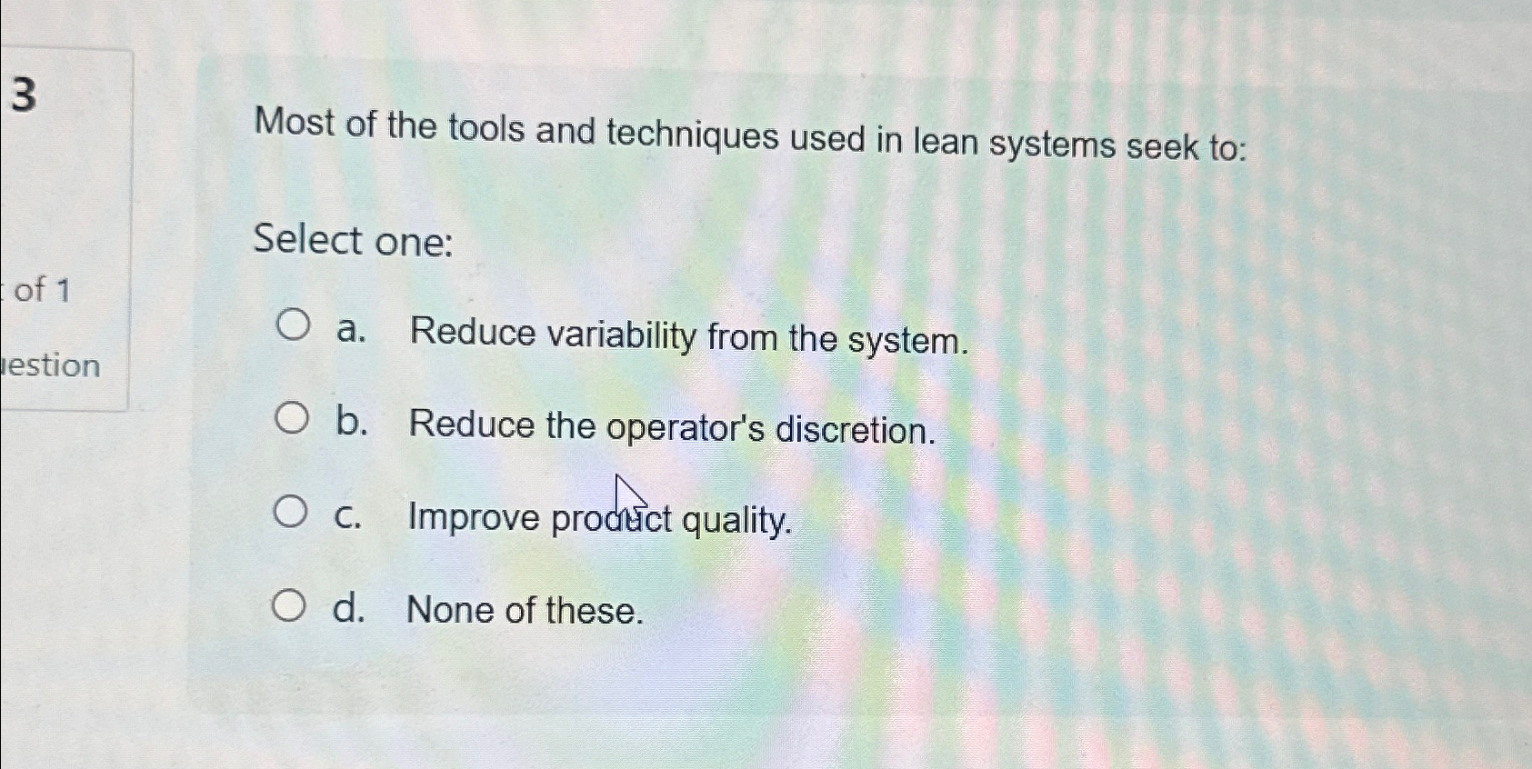 Solved 3Most of the tools and techniques used in lean | Chegg.com