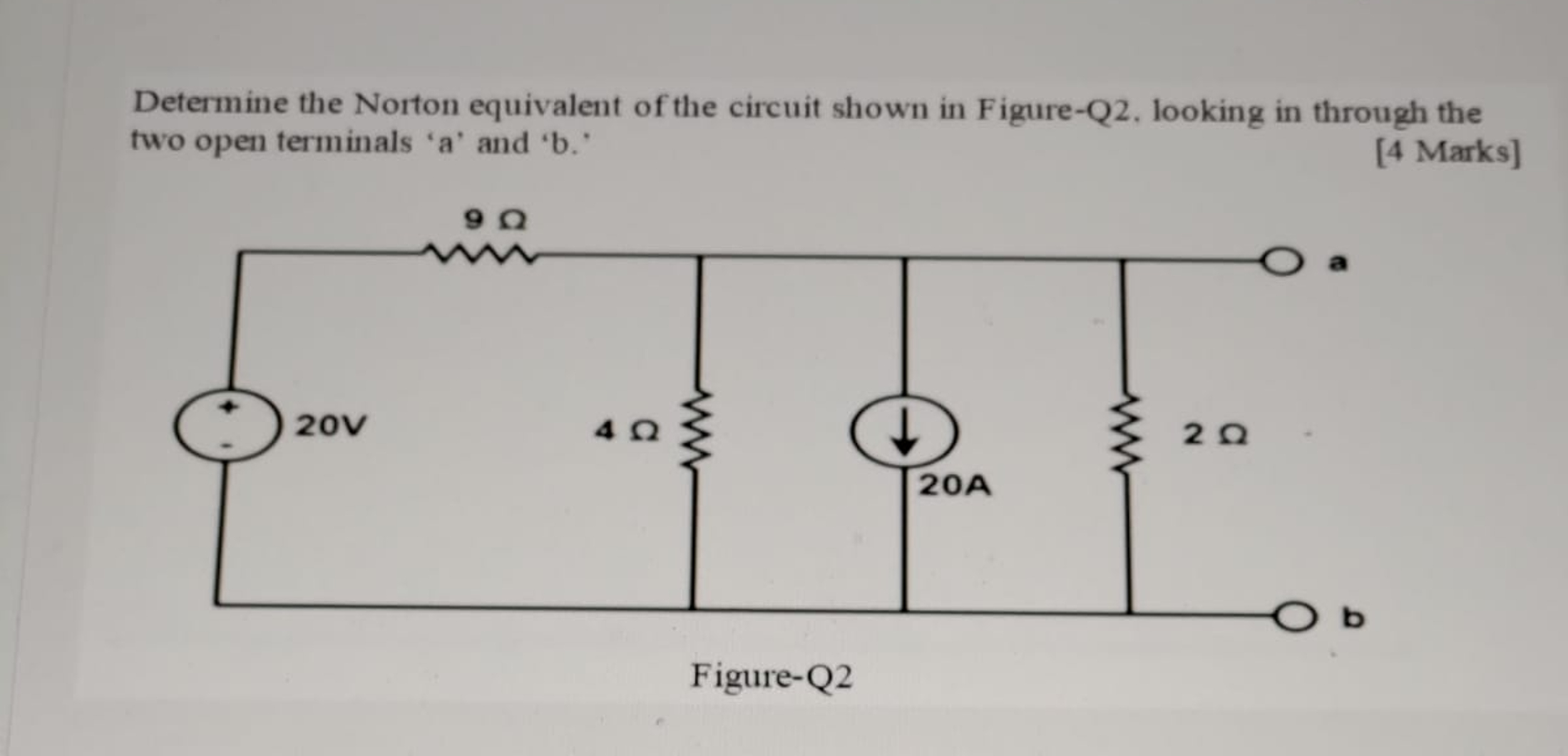Solved Q1.Determine the Norton equivalent of the circuit | Chegg.com