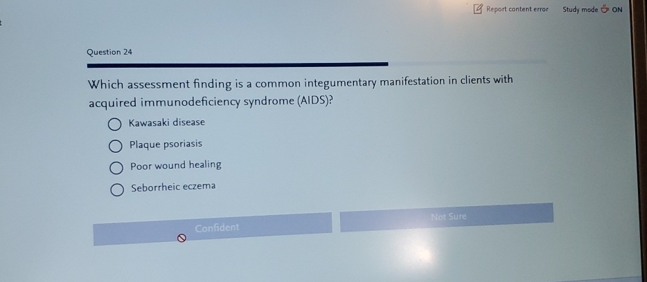 Solved Report content errorStudy modeONQuestion 24Which | Chegg.com