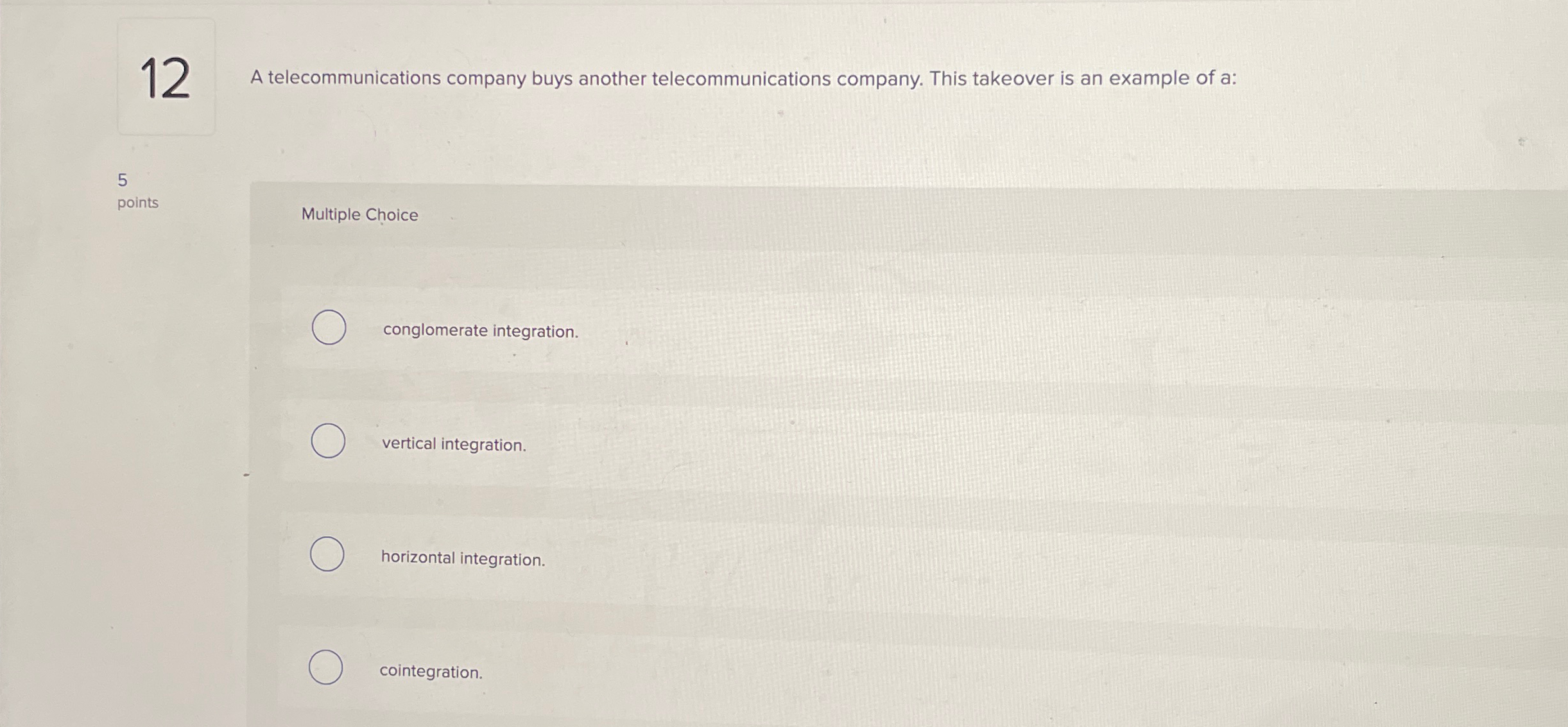 Solved 12A telecommunications company buys another | Chegg.com