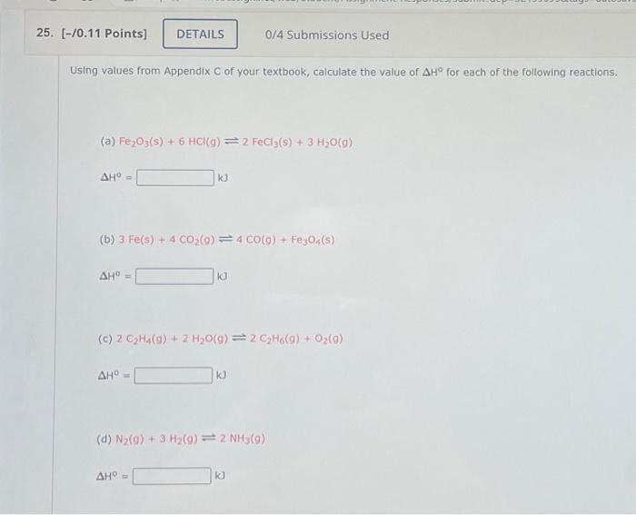 Solved Using values from Appendix C of your textbook, | Chegg.com