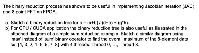 Solved The binary reduction process has shown to be useful | Chegg.com