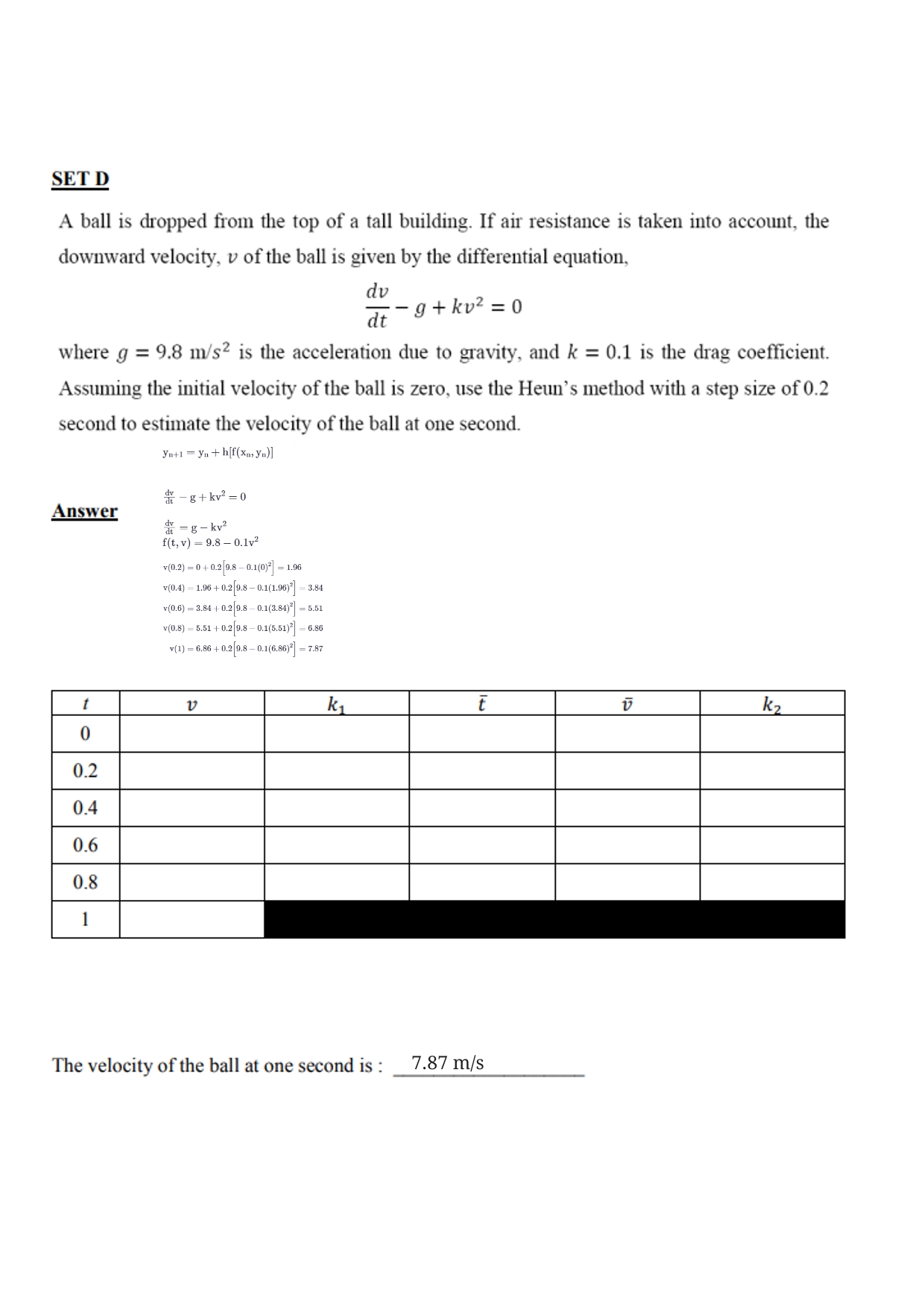 Solved SET DA ball is dropped from the top of a tall | Chegg.com