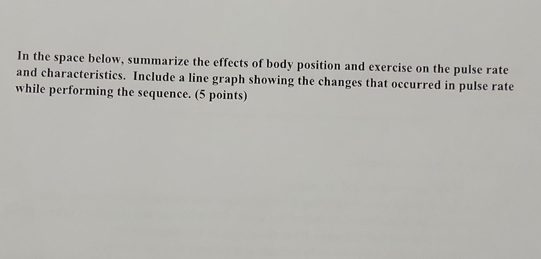 Solved Directions for pulse rate exercise: 1. Have the | Chegg.com