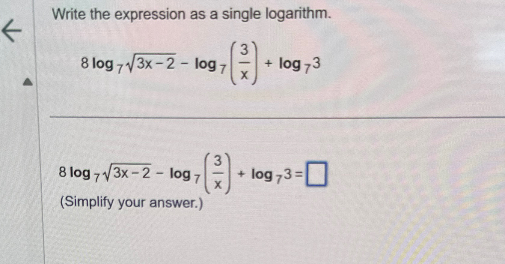 Solved Write the expression as a single | Chegg.com